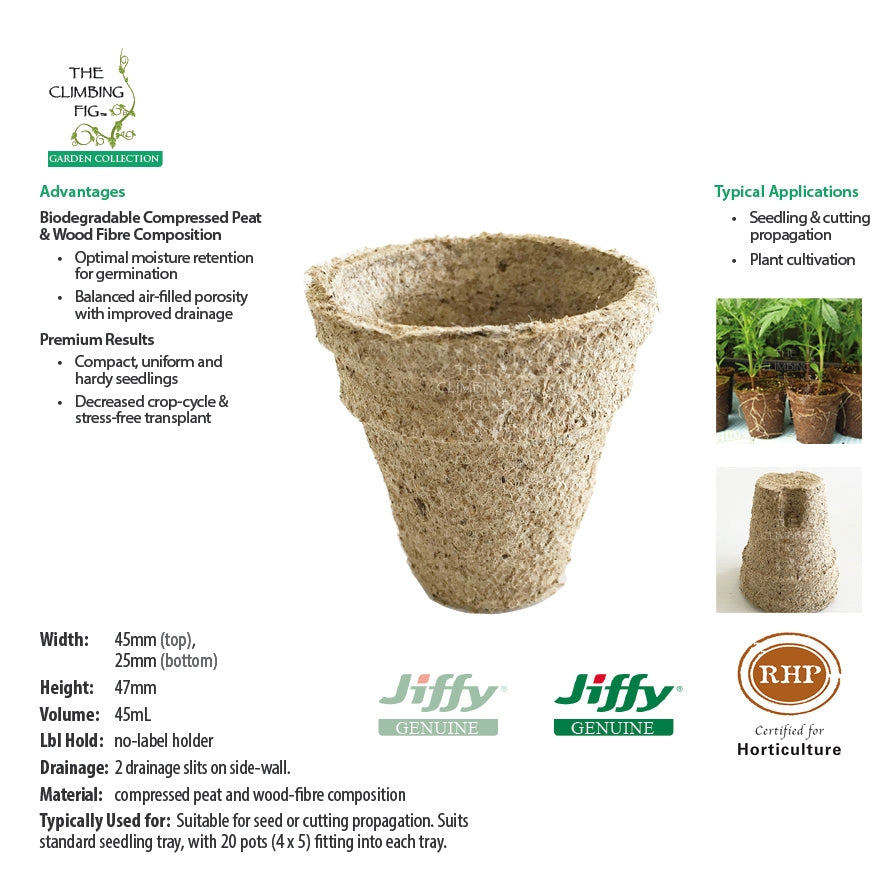 Jiffy Pots - The Climbing Fig
